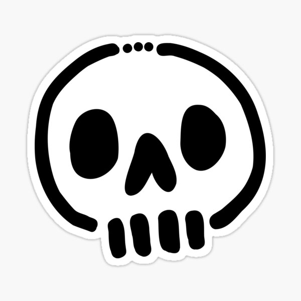 "simple skull icon" Sticker by freeinthelines | Redbubble
