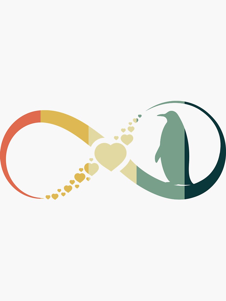 "Penguin Infinity vintage" Sticker for Sale by jentochicken | Redbubble