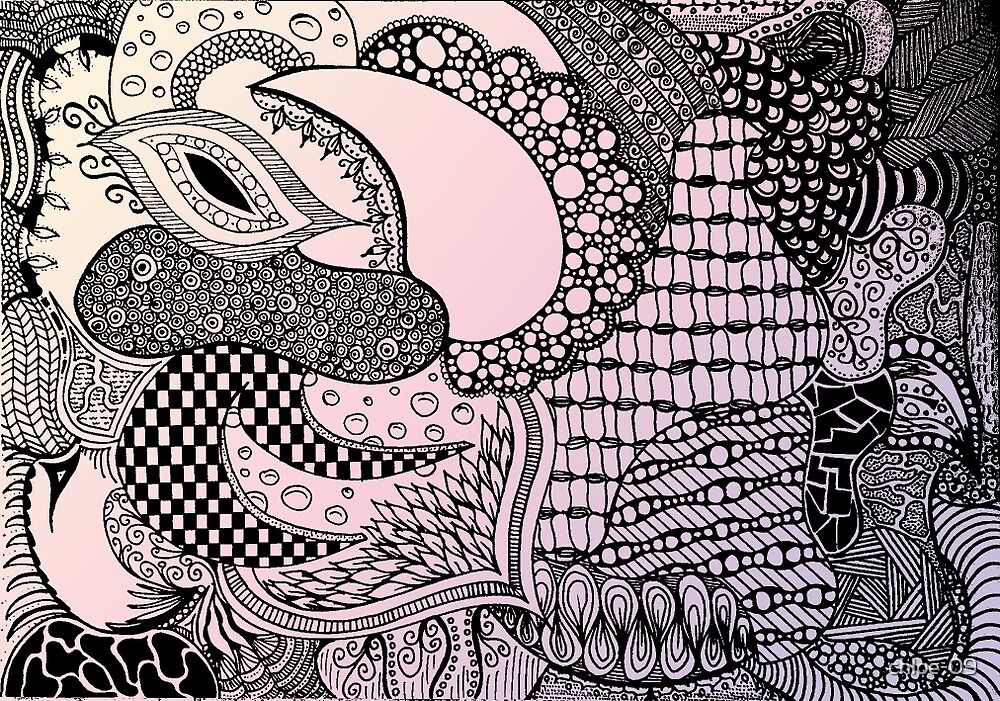 "Forest of zentangle patterns" by chloe-09 | Redbubble