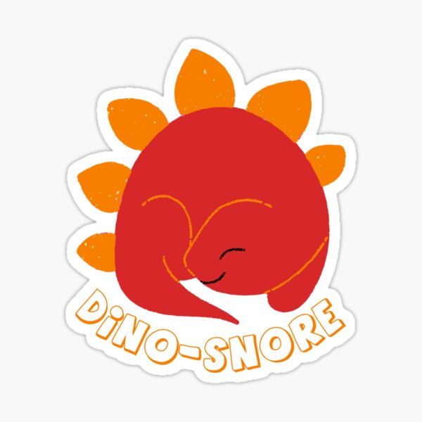 "DIno-snore, cute colorful dinosaur pattern" Sticker for Sale by Chinxi ...