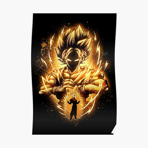 "Golden Saiyan Kaioken" Poster for Sale by ChrisDalida | Redbubble