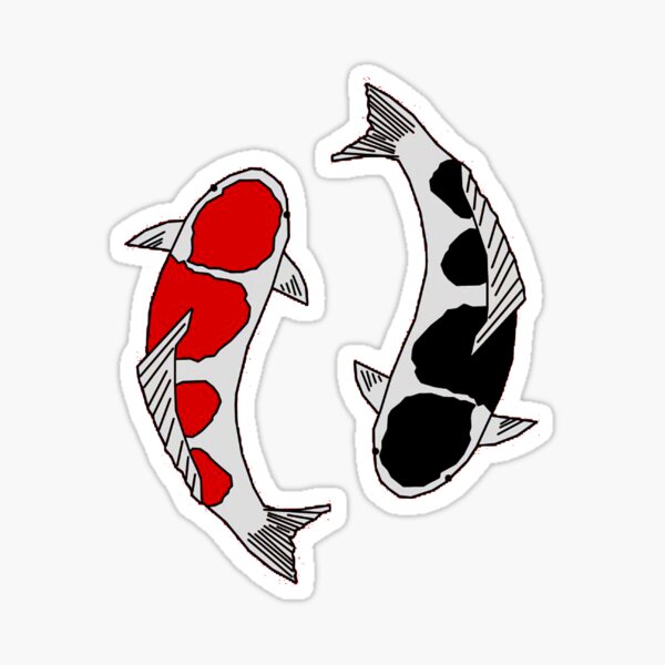 "Two Water Fish" Sticker for Sale by darutrandu | Redbubble