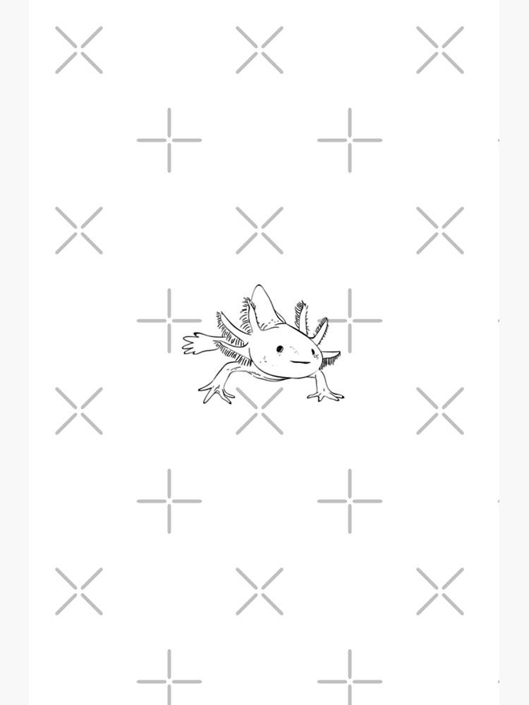 "Tiny axolotl, axolotl doodle" Art Print by Heba44 | Redbubble