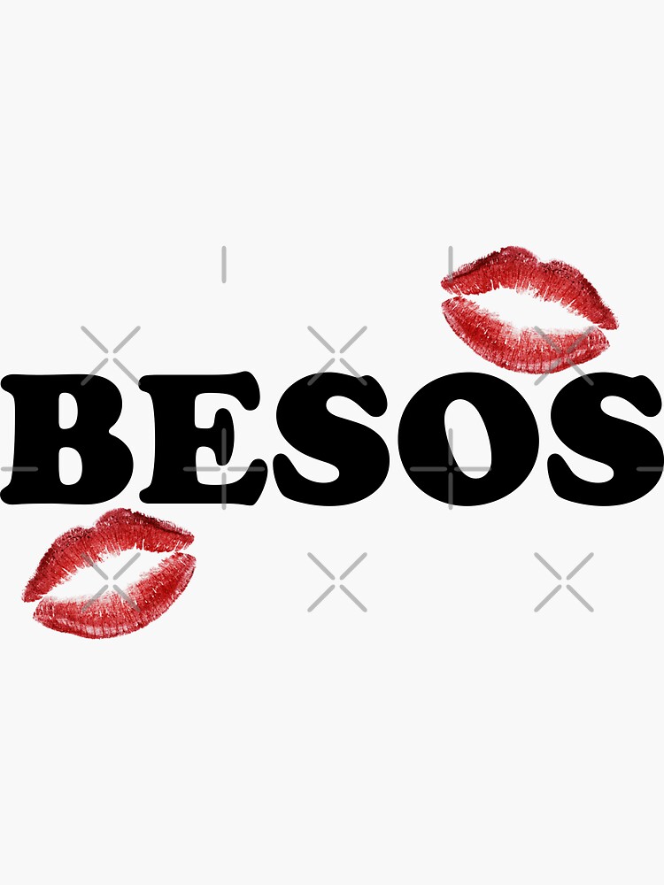 "Besos" Sticker for Sale by MadEDesigns | Redbubble
