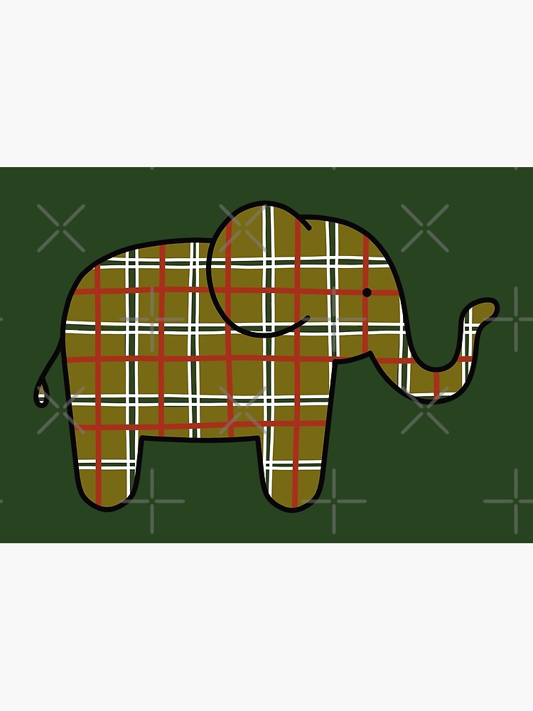 "Cute elephant with green plaid" Poster for Sale by BoringElephants ...