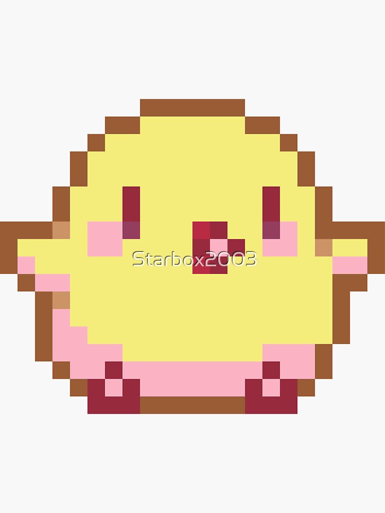 "pixel baby chicken" Sticker by Starbox2003 | Redbubble