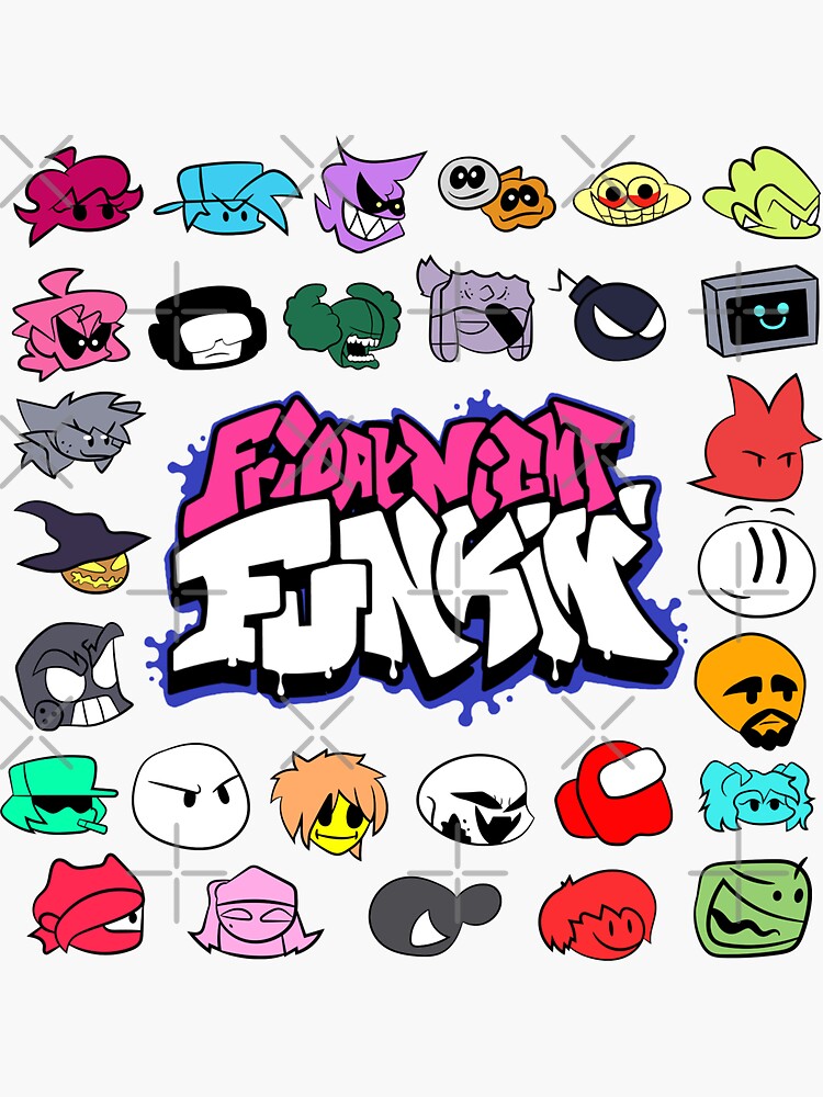 "Friday Night Funkin" Sticker for Sale by art-master1 | Redbubble