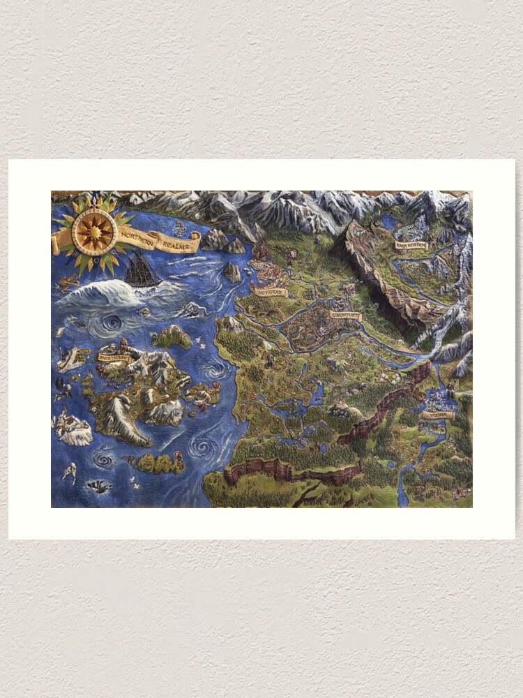 "Cool witcher map, witcher world map, witcher 3 map, the witcher map ...