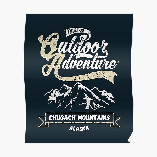 "Chugach Mountains in Anchorage, Alaska, United States - Vintage ...