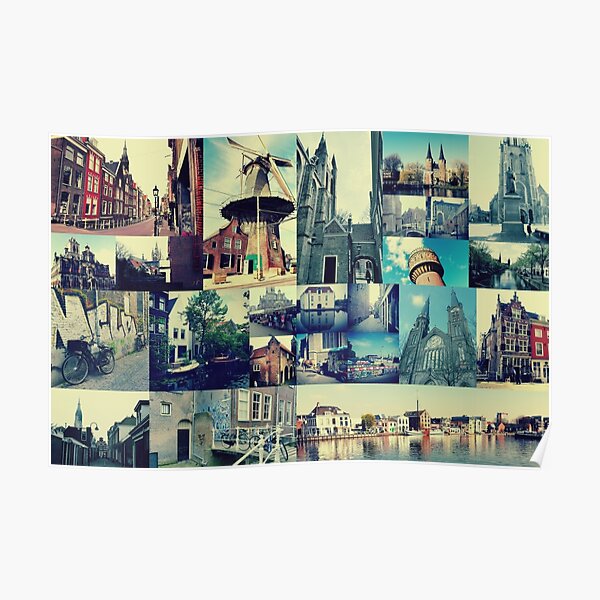 "Photo collage Delft 5" Poster by kultjers | Redbubble