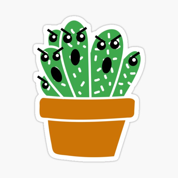 "Angry Cactus" Sticker for Sale by MagiqueStickers | Redbubble