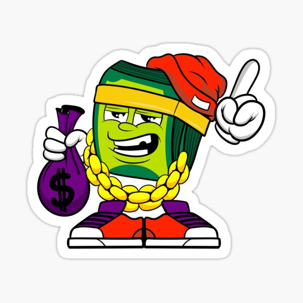 "cash gang" Sticker for Sale by behold27 | Redbubble
