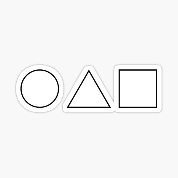 "Squid Game Card Shapes" Sticker for Sale by piinkbunny | Redbubble