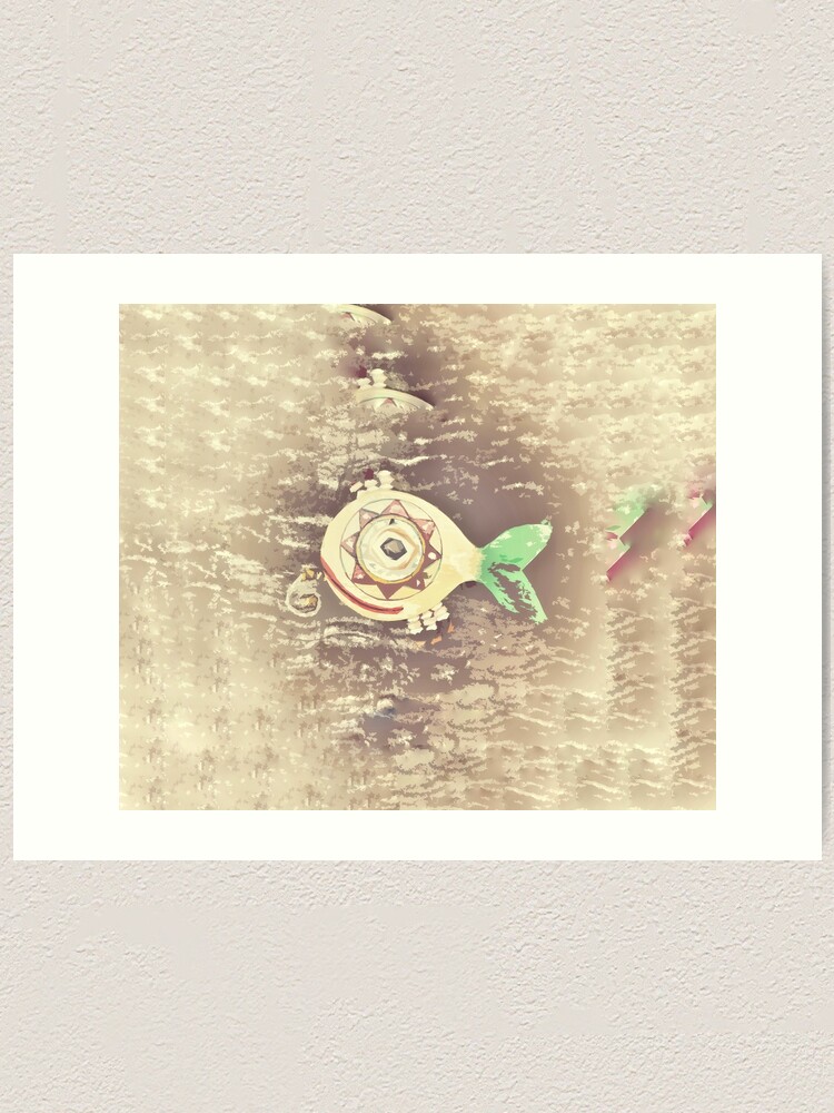 "Boho Fish 2 Coastal Design Style A Edited PHOTO of Wooden Fish Wall ...