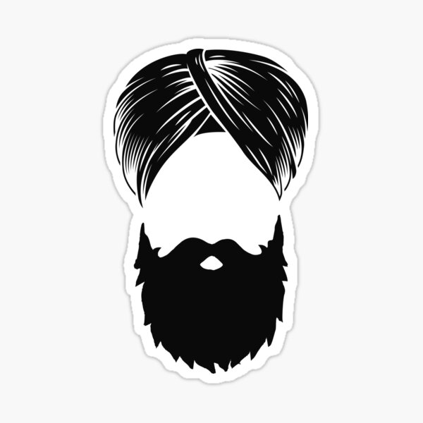 " Beard and turban with sikh" Sticker for Sale by Sunilsonu123 | Redbubble