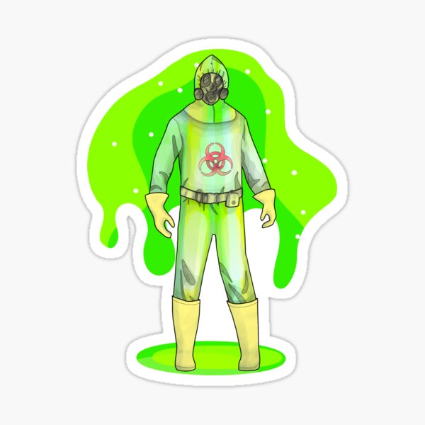 "Hazmat suit" Sticker for Sale by Icelya | Redbubble