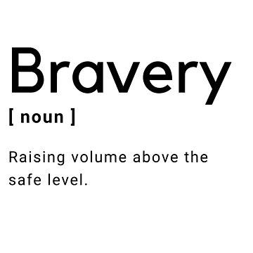 "Bravery Definition" Sticker for Sale by Amine-Creation | Redbubble