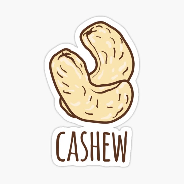 "cashew" Sticker for Sale by AyahBaniMustafa | Redbubble
