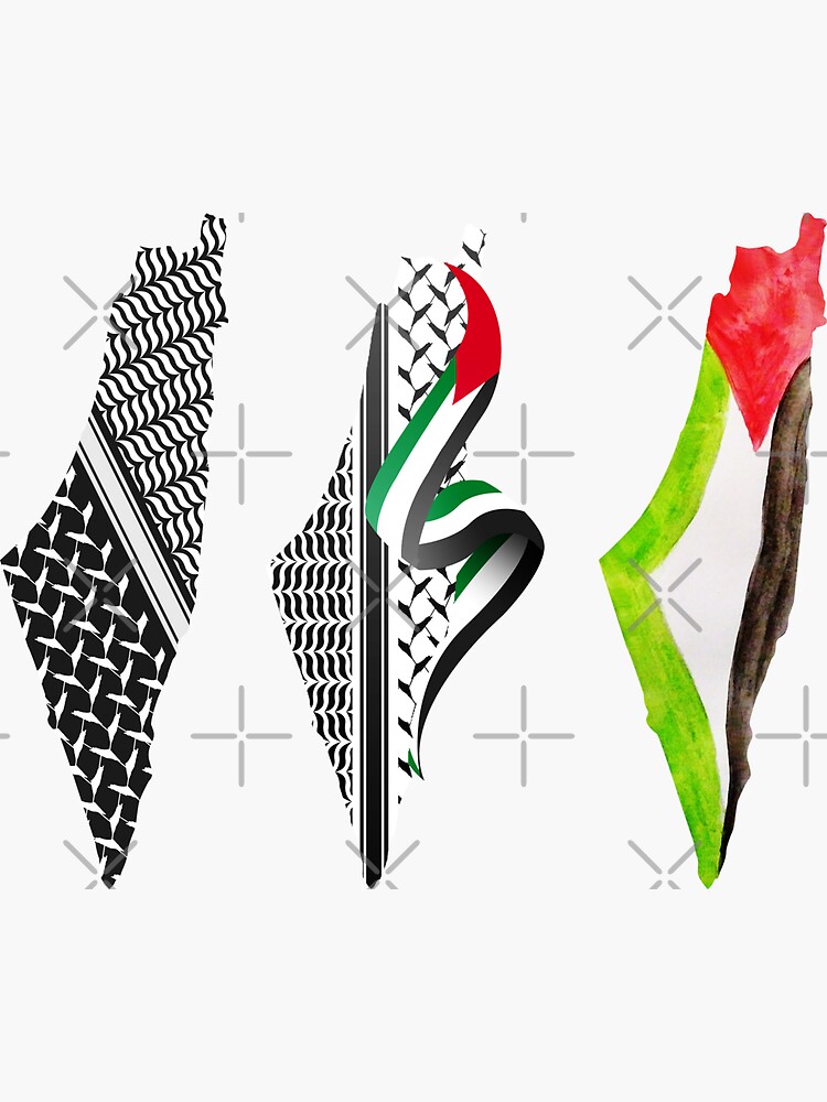 "Map of Palestine Palestinian Sticker Pack" Sticker by Mo5tar | Redbubble