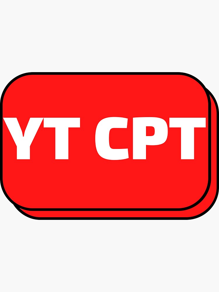 "YT Certified CPT" Sticker for Sale by WavemanClothing | Redbubble