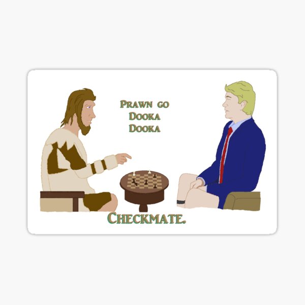 "Checkmate" Sticker for Sale by JayeMoonahWing | Redbubble