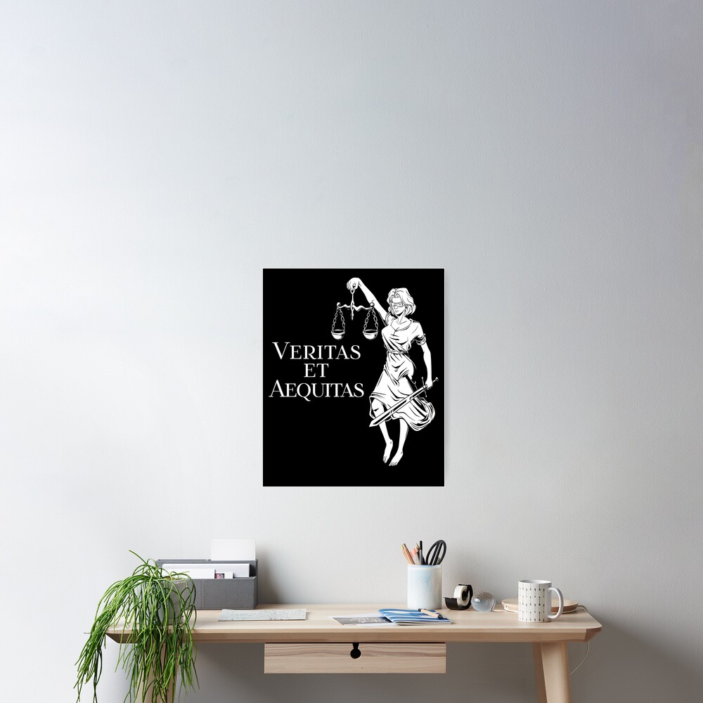 "Veritas et Aequitas - goddess Justitia" Poster for Sale by pixelbull ...
