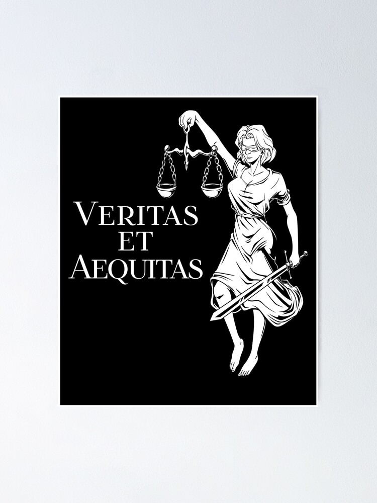 "Veritas et Aequitas - goddess Justitia" Poster for Sale by pixelbull ...