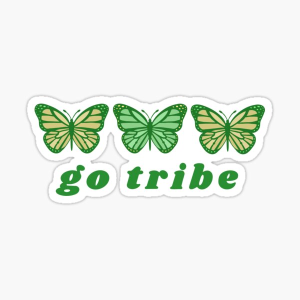 "go tribe butterflies" Sticker for Sale by CamilleAlbers | Redbubble