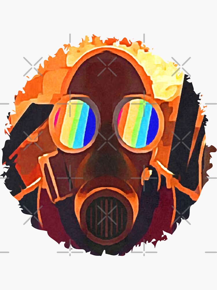 "TF2 Pyro" Sticker for Sale by Cursedfate | Redbubble