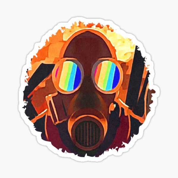 "TF2 Pyro" Sticker for Sale by Cursedfate | Redbubble