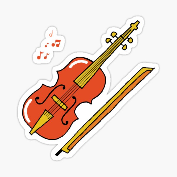 "Funny Violin" Sticker for Sale by so01 | Redbubble