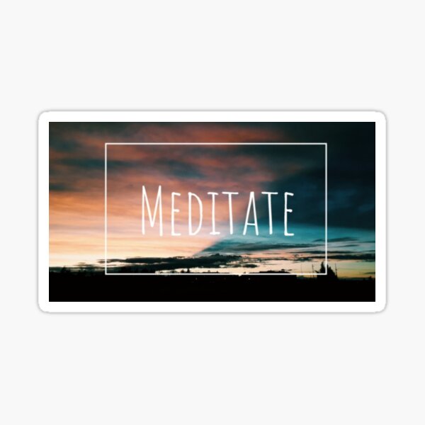 "Meditate Scenery" Sticker for Sale by xxUniverse777 | Redbubble