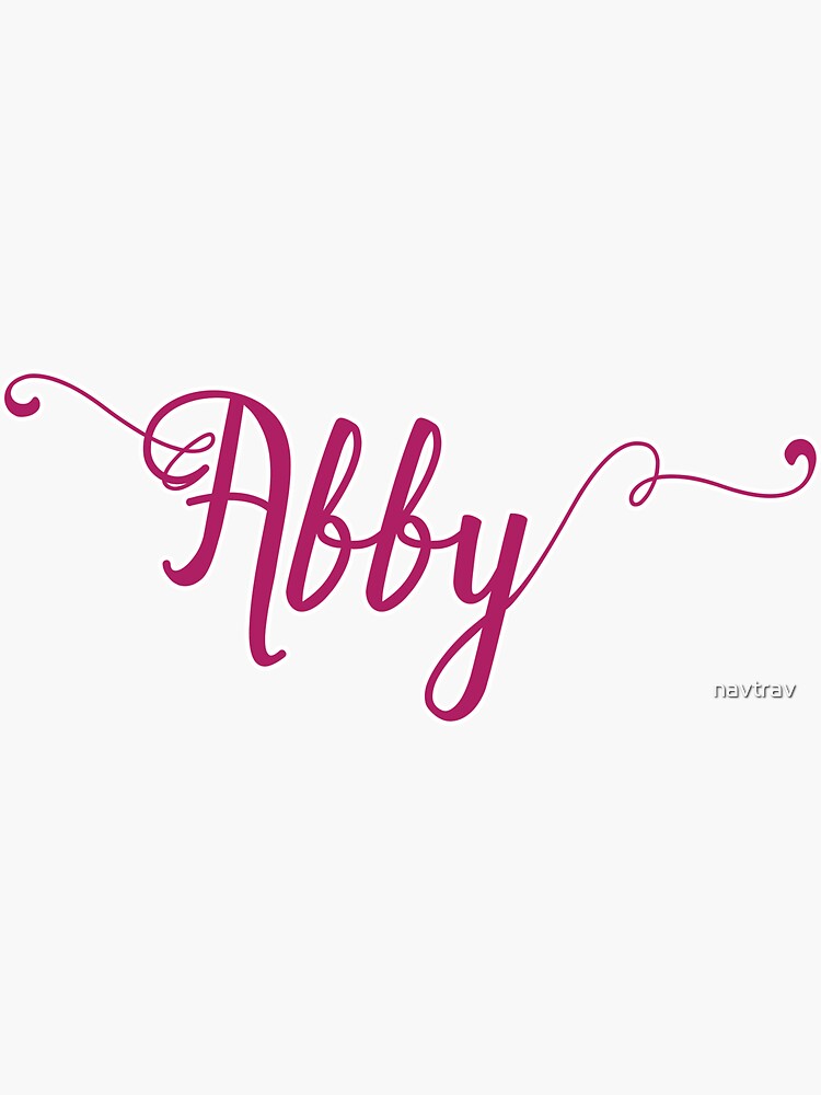 "Abby - name" Sticker by navtrav | Redbubble