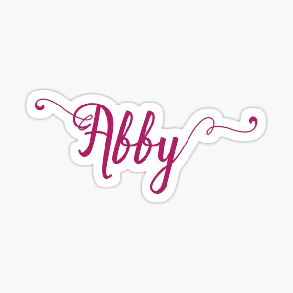 "Abby - name" Sticker by navtrav | Redbubble