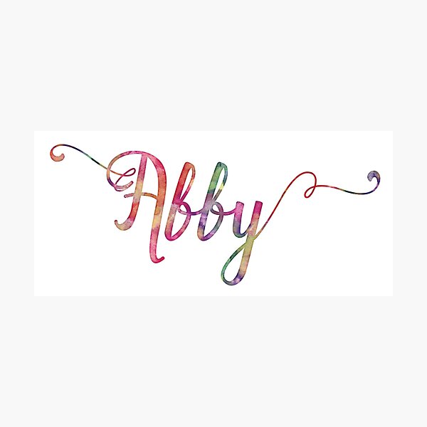 "Abby - name" Photographic Print for Sale by navtrav | Redbubble