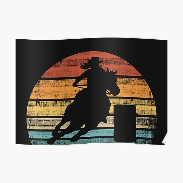 "Southwest Barrel Racer, Barrel Racer, Vintage Barrel Racing" Poster ...