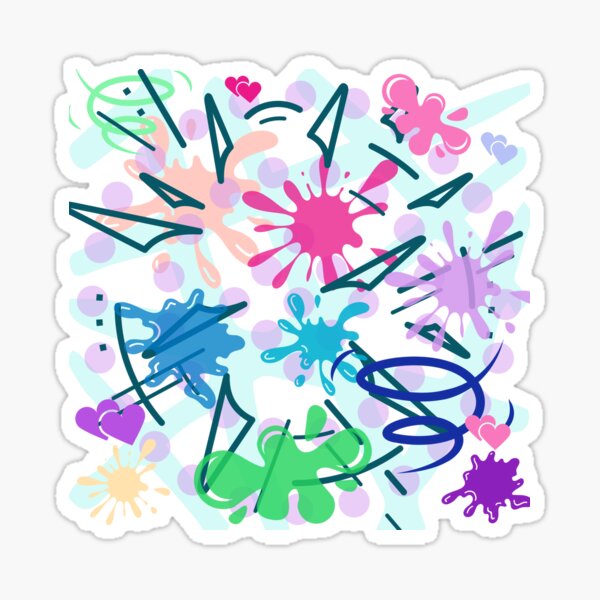 "Paint splash art " Sticker by LadyBee86 | Redbubble