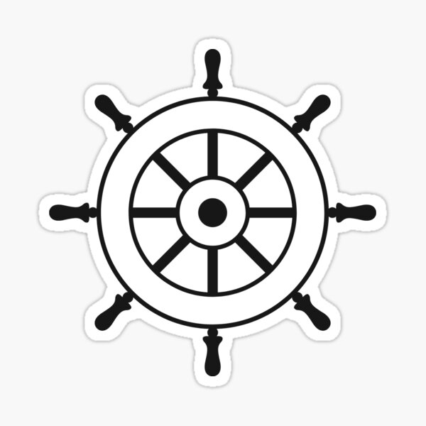 "ship rudder captain " Sticker for Sale by Freesoul9 | Redbubble