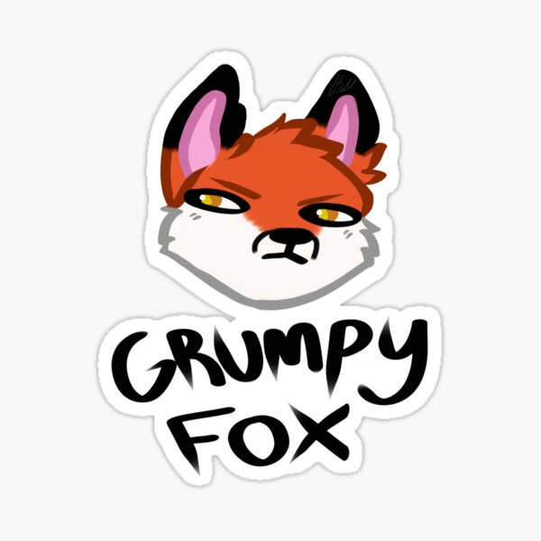 "Grumpy Fox" Sticker by GhostPaws | Redbubble