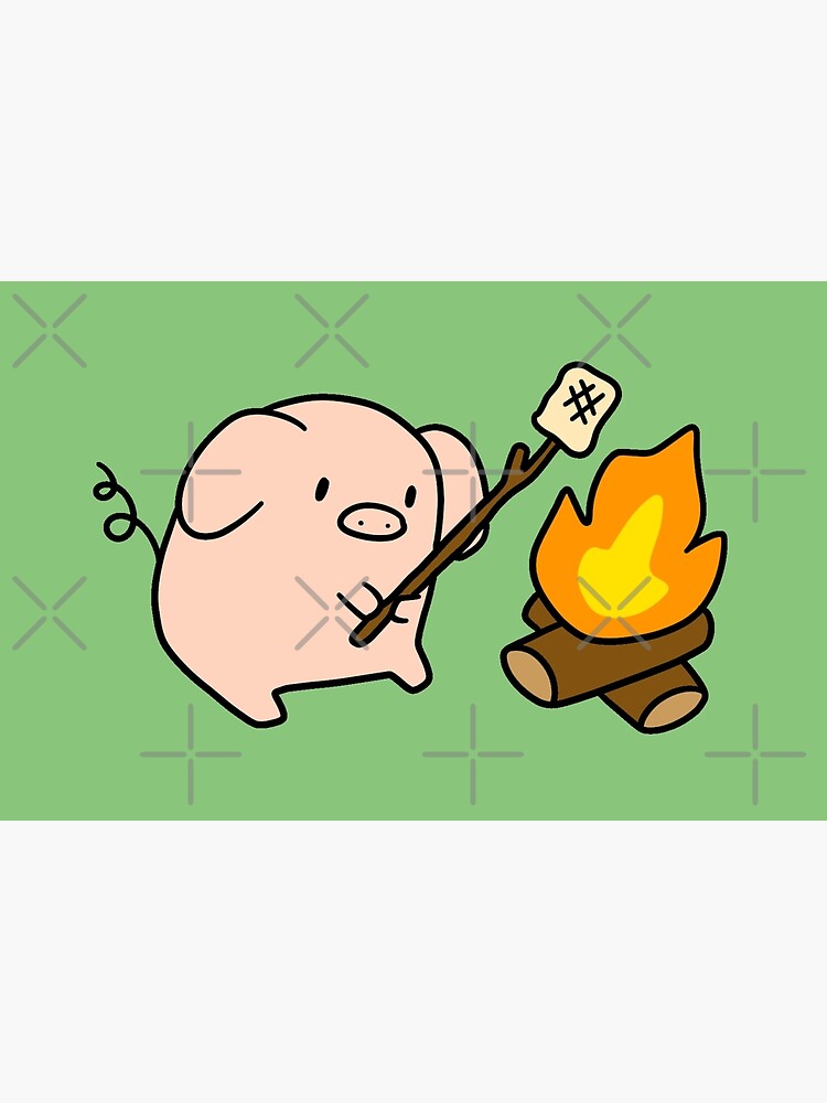 "Campfire Pig" Zipper Pouch for Sale by SaradaBoru | Redbubble