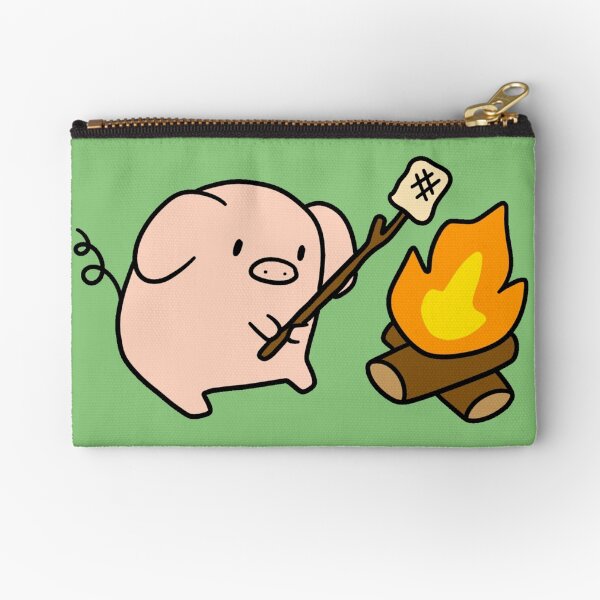 "Campfire Pig" Zipper Pouch for Sale by SaradaBoru | Redbubble