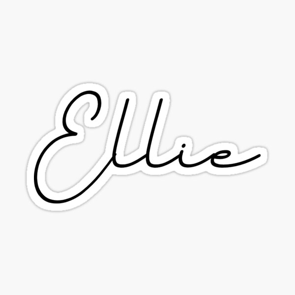 "Minimalistic name - Ellie" Sticker for Sale by Shop-With-B | Redbubble