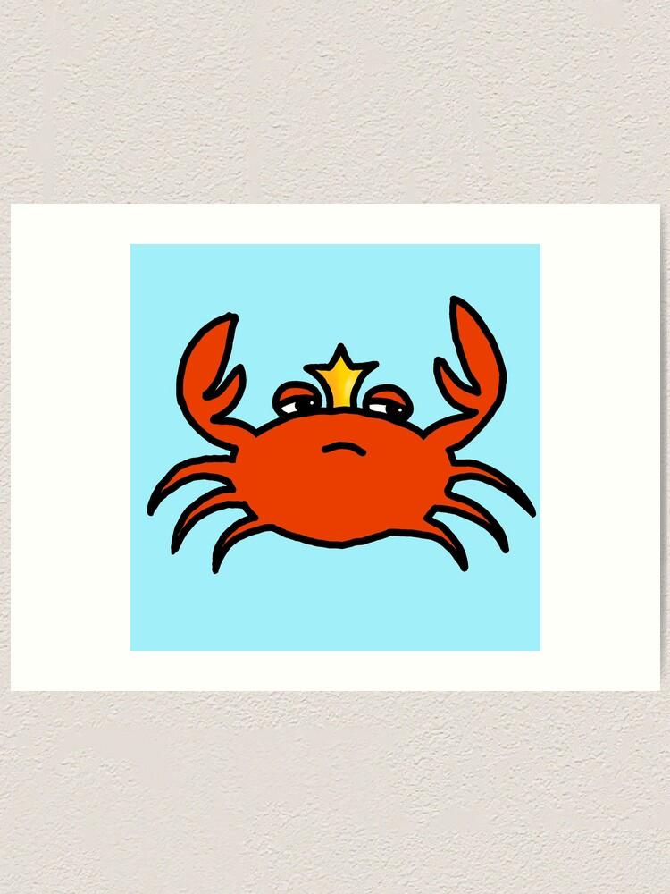 "King crab kawaii chibi crab cutie" Art Print by NerdyChibi | Redbubble