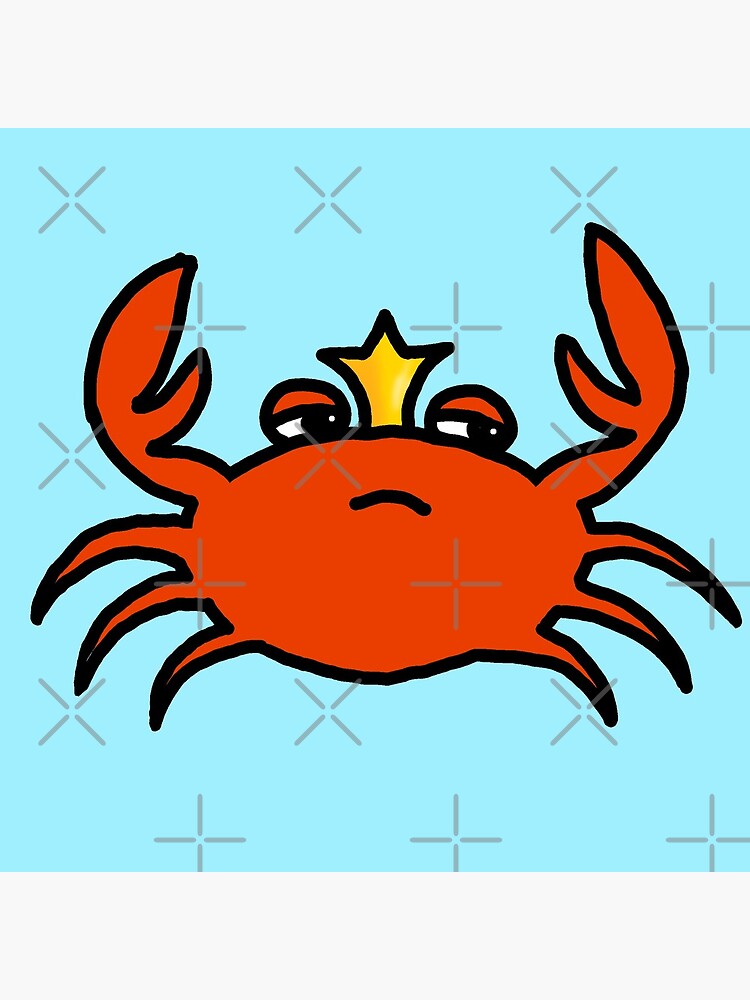 "King crab kawaii chibi crab cutie" Art Print by NerdyChibi | Redbubble