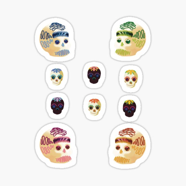 "Calaveritas de azúcar y chocolate " Sticker for Sale by PumpkingFox ...