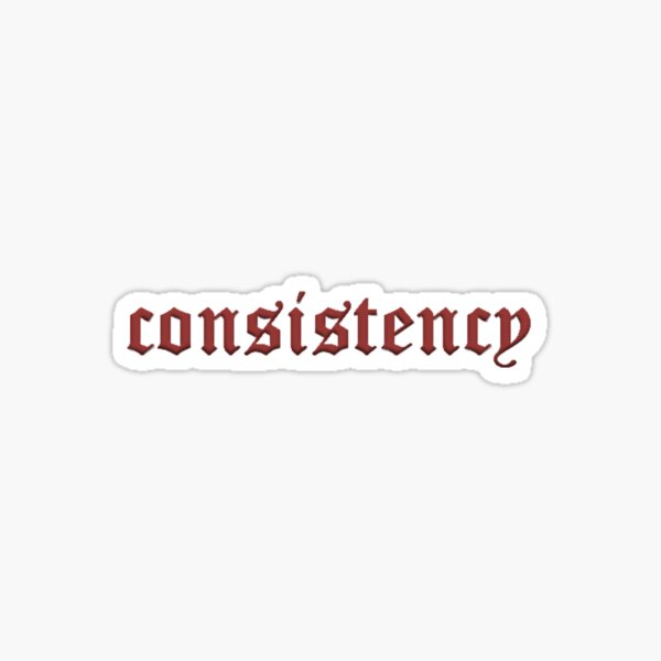 "consistency font 010 " Sticker by kayokine | Redbubble