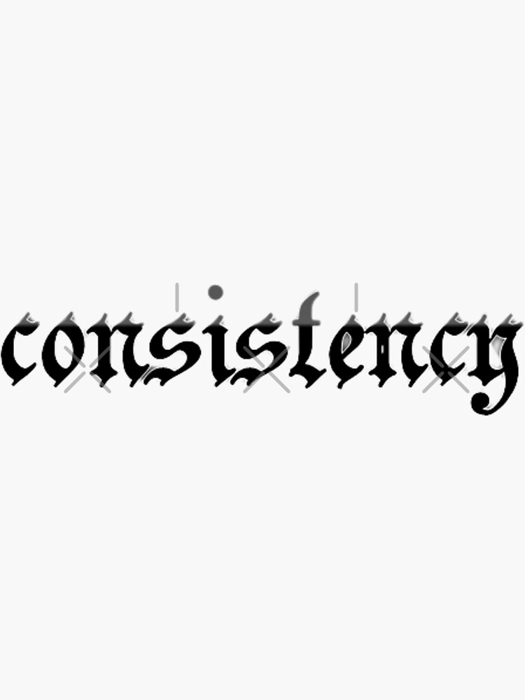 "consistency font 030 black 01" Sticker for Sale by kayokine | Redbubble