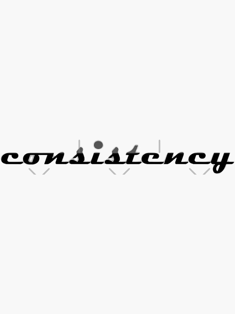 "consistency font 040 black 01" Sticker for Sale by kayokine | Redbubble