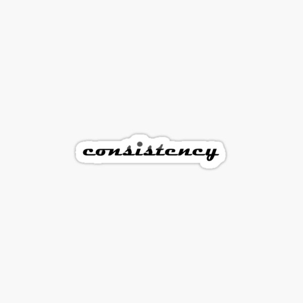 "consistency font 040 black 01" Sticker for Sale by kayokine | Redbubble