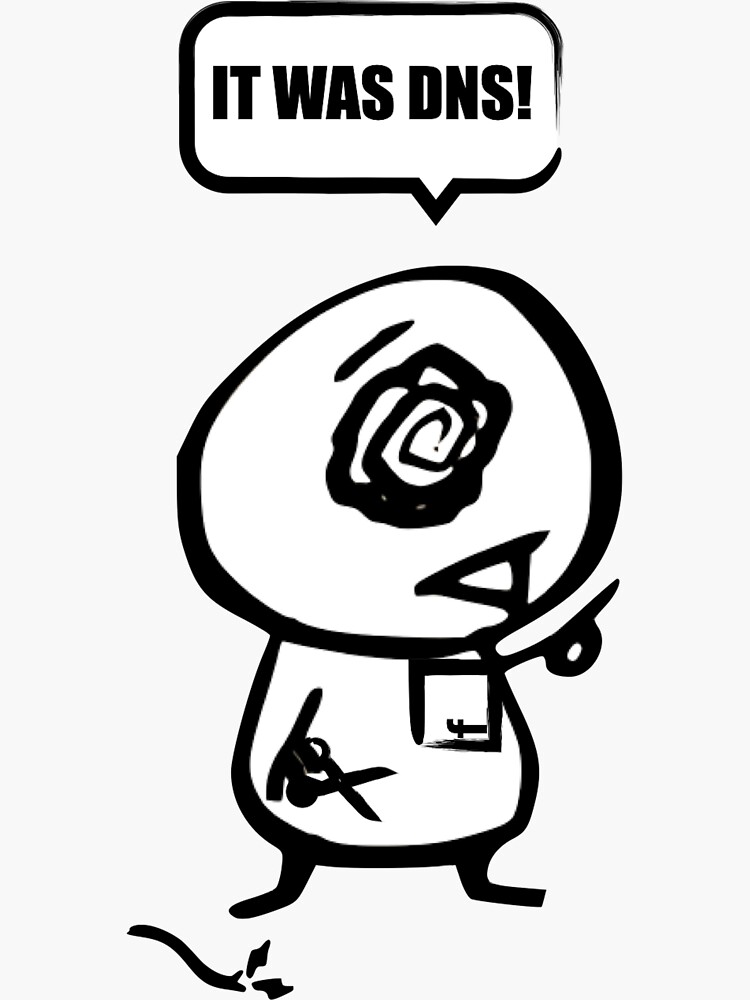 "IT WAS DNS facebook meme" Sticker for Sale by SweetPeasBoatTs | Redbubble
